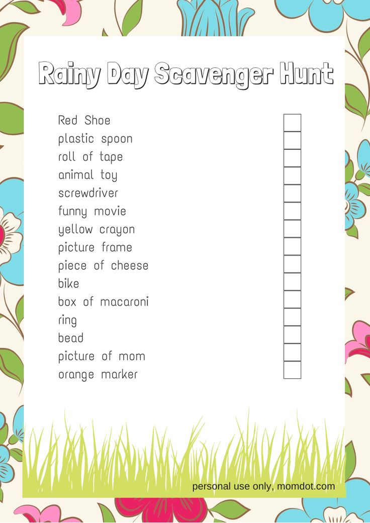 Rainy Day Kids Activities