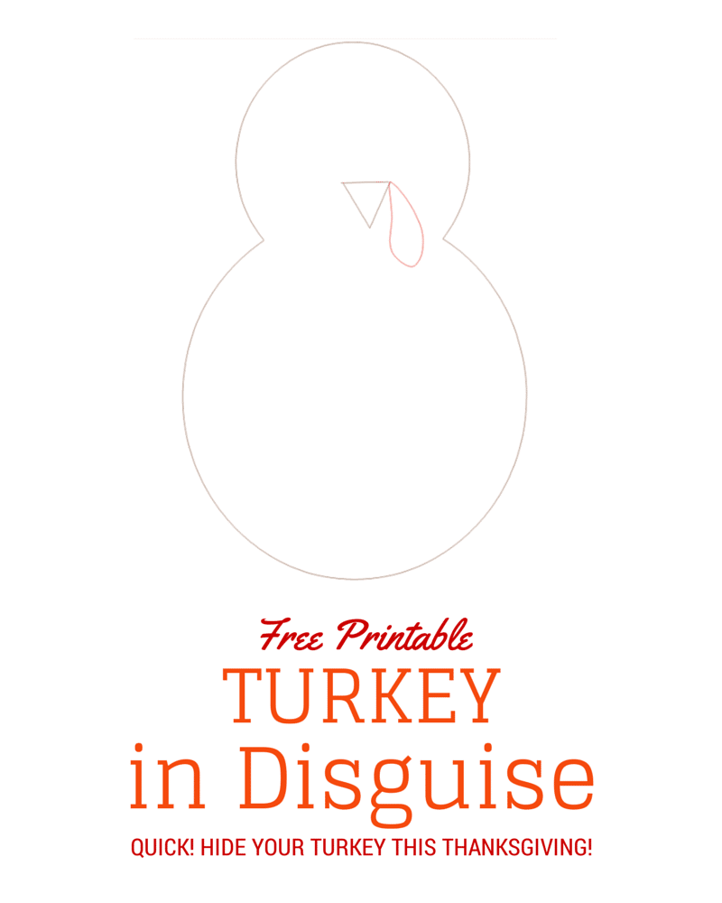 Disguise Your Turkey Template Printable Word Searches