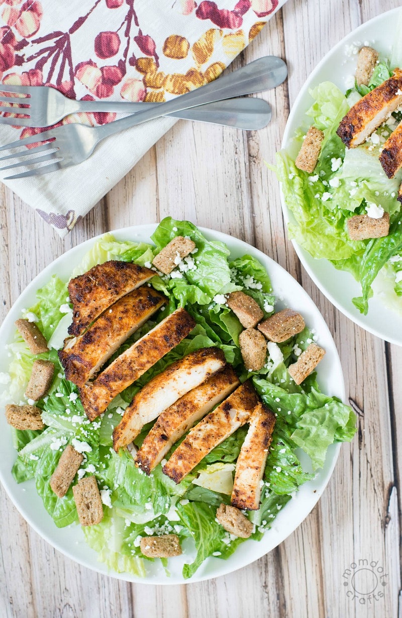 Cajun Chicken Caesar Salad Recipe Woah So Good Momdot