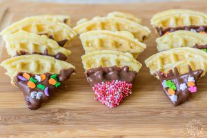 Chocolate Dipped Waffles