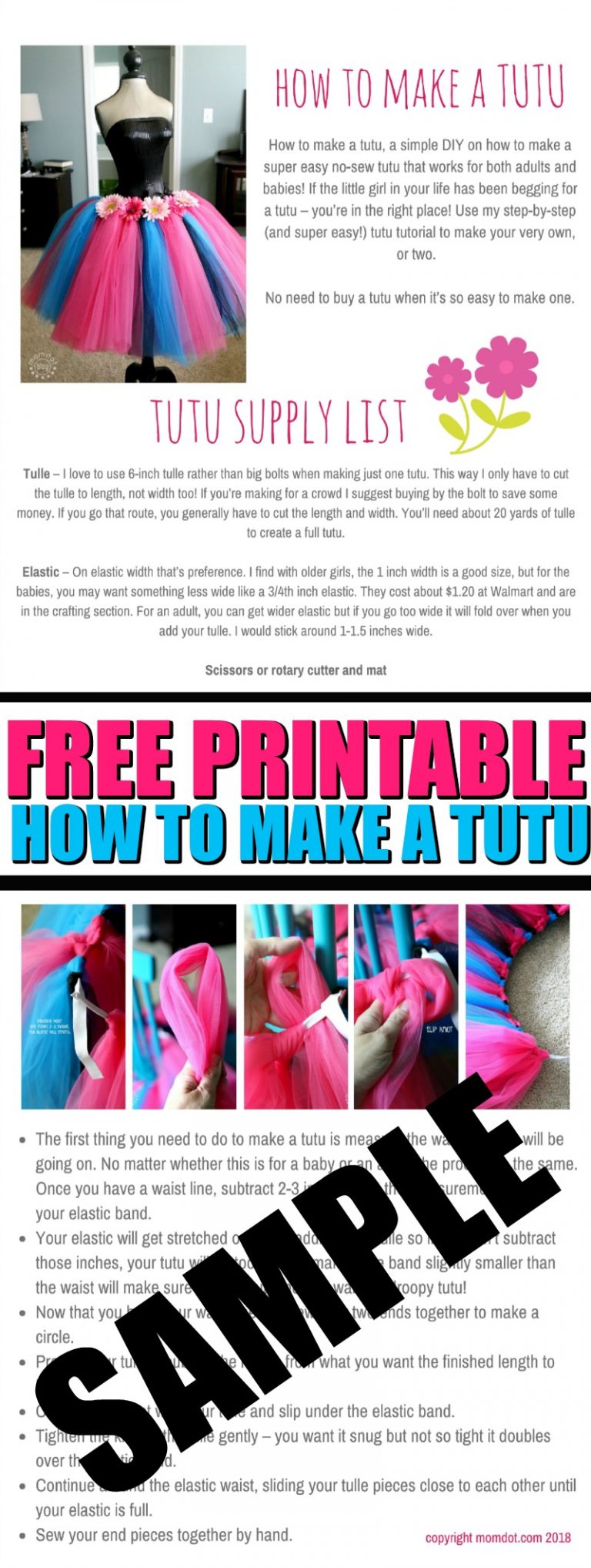 How to Make a Tutu *Easy No-Sew Tutu DIY Tutorial* - MomDot
