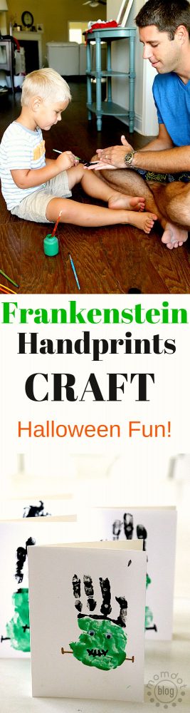Frankenstein Handprints Craft: Easy Halloween!