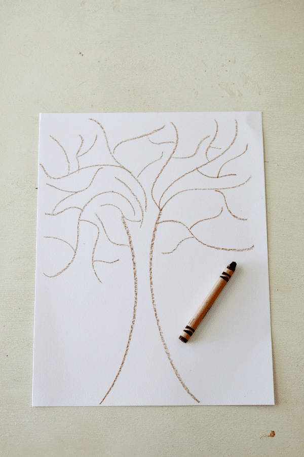 Fingerpainting a Fall Tree - Momdot.com