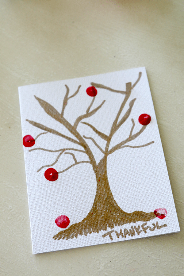 Fingerpainting a Fall Tree