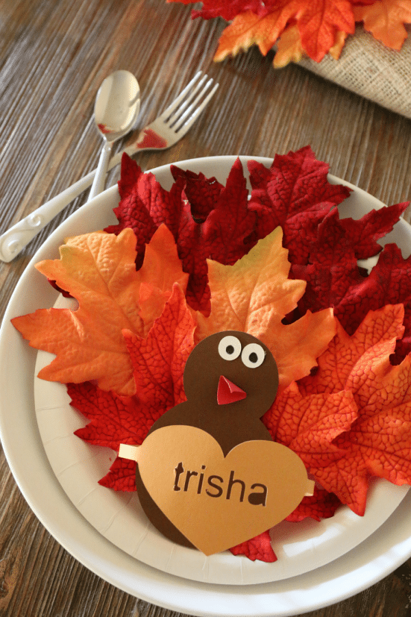 Paper Plate Turkey Craft: Place Setting