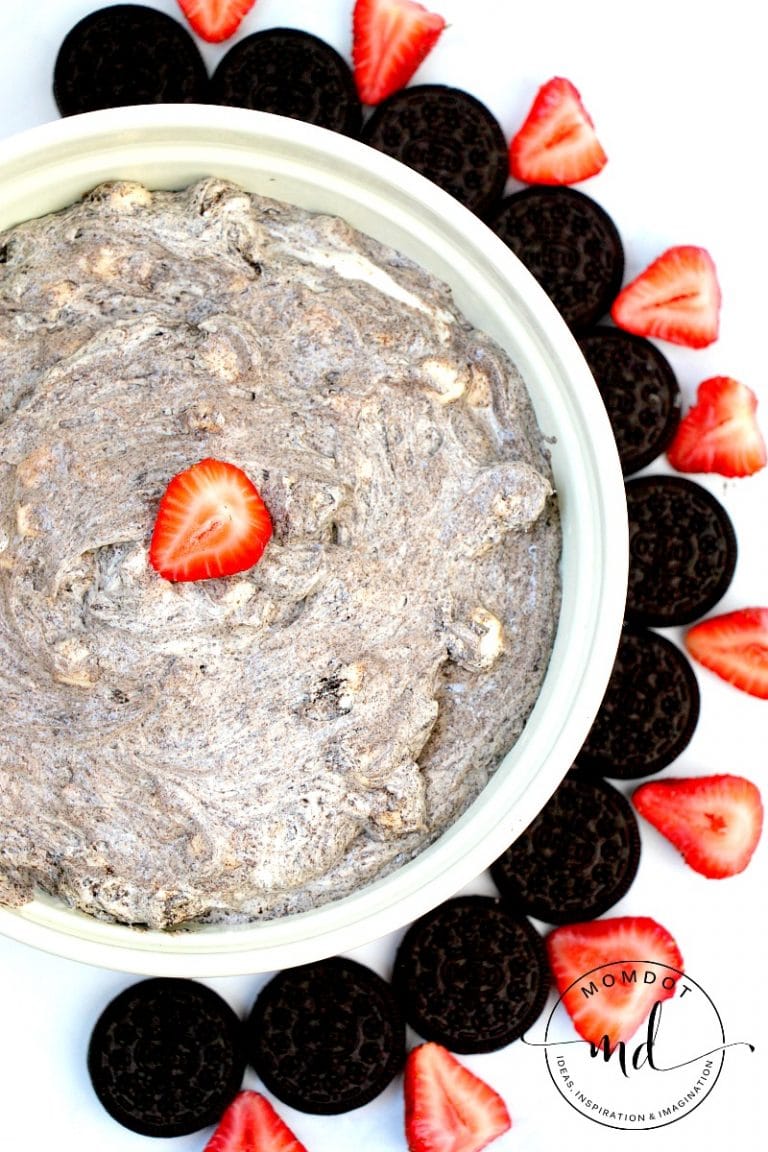 OREO Fluff Recipe with Pudding, no bake cookie dessert dip - Momdot.com