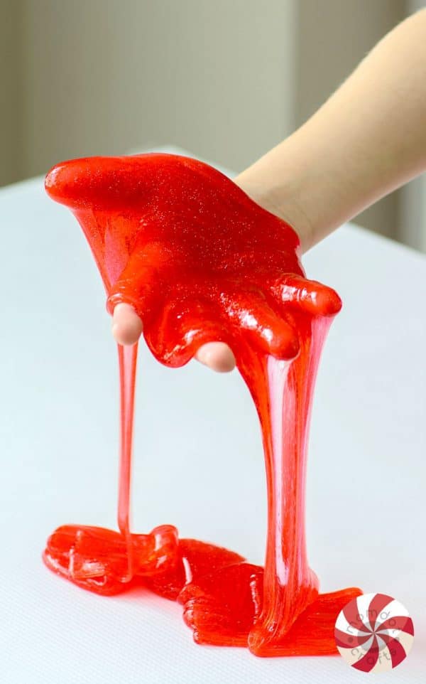 Peppermint Christmas Slime : Recipe for Slime with Glue