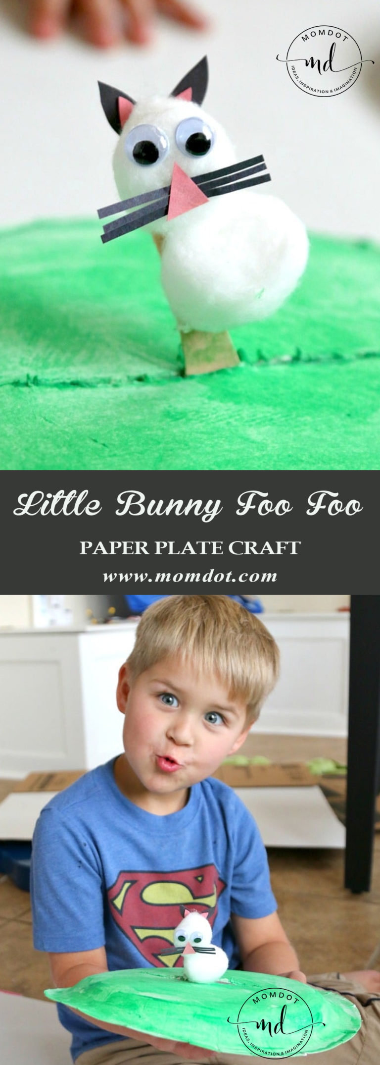 Little Bunny Foo Foo Paper Plate Craft - Momdot.com