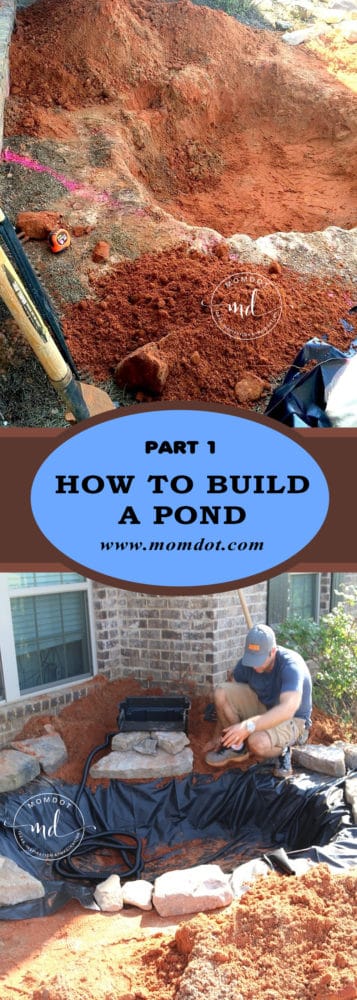 HOW TO Build a Pond & Waterfall Phase 1 (Pretty EASY!) - MomDot