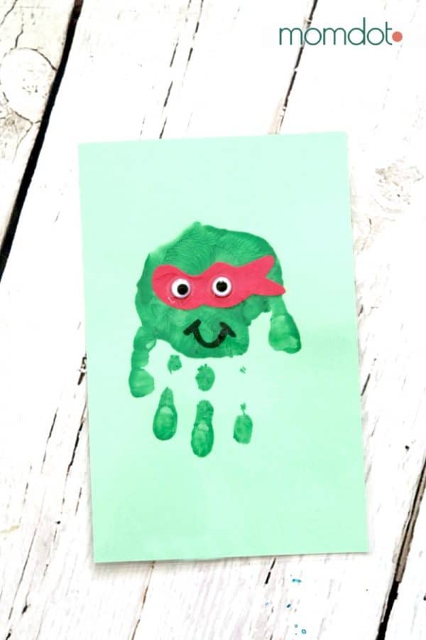 Ninja Turtle HandPrint Card - Momdot.com