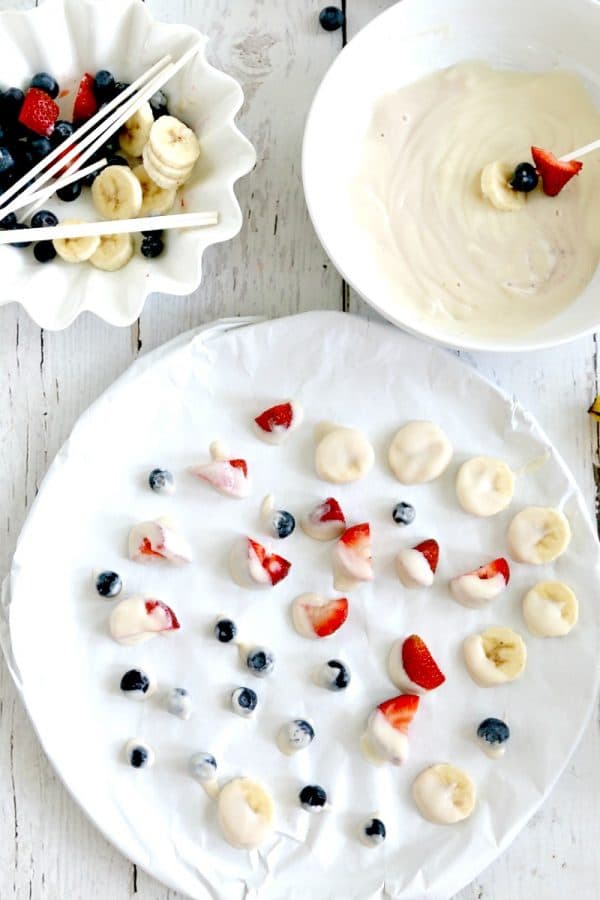 Frozen Yogurt Breakfast Fruit Bites