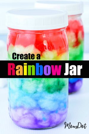 DIY Rainbow Jar Tutorial for Mason Jar Crafting - Momdot.com