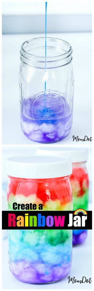 DIY Rainbow Jar Tutorial for Mason Jar Crafting - Momdot.com