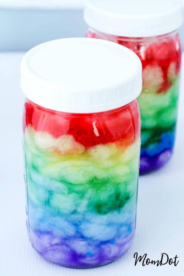DIY Rainbow Jar Tutorial for Mason Jar Crafting - Momdot.com