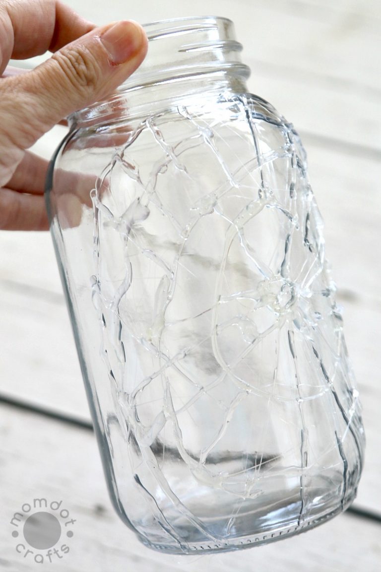 Spider Web Mason Jars: DIY Spider Jar for Halloween! - MomDot