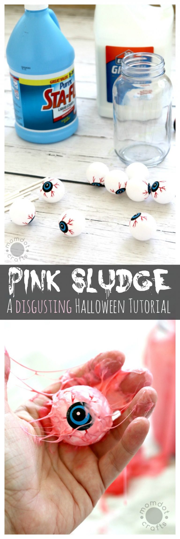 Pink Sludge: DIY Disgusting Eyeball Slime - Momdot.com