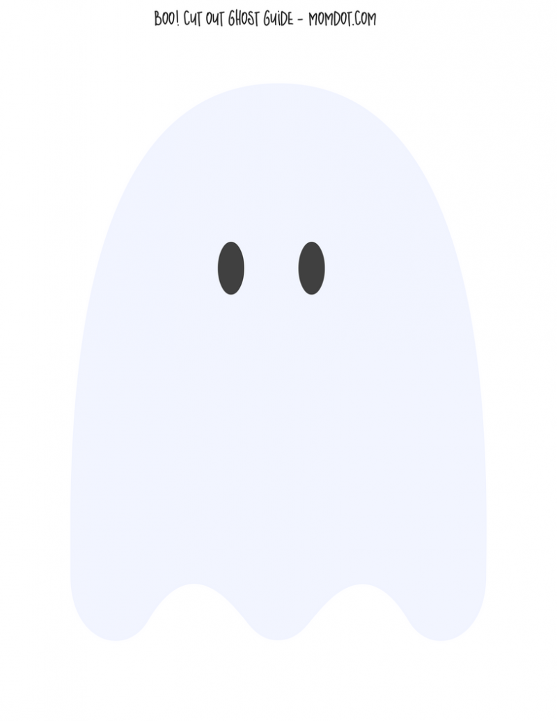 DIY Cotton Ball Ghosts FREE Ghost Template Download MomDot