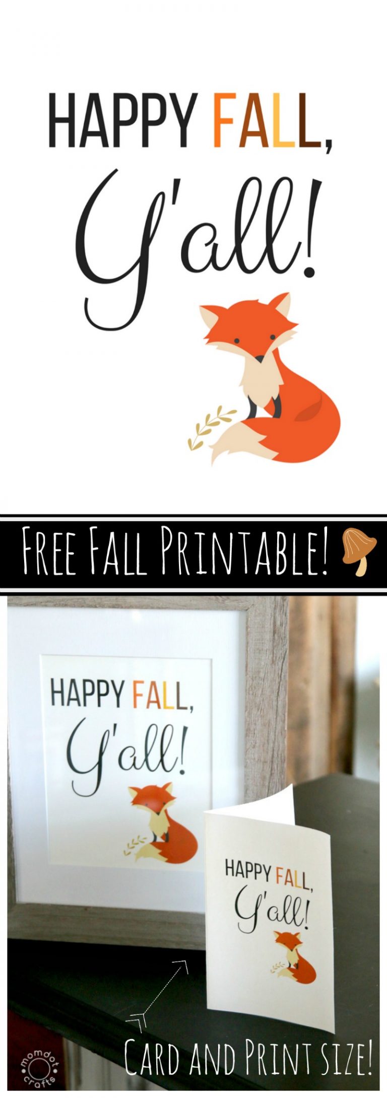 Happy Fall, Y'all : FREE FALL PRINTABLE - Momdot.com