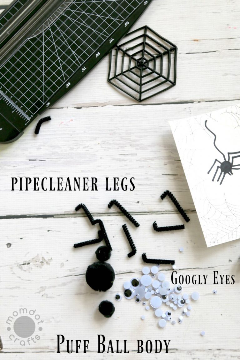 DIY 3D Spider with Free Spider Web Template - Momdot.com