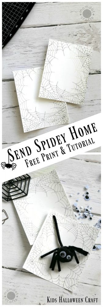 DIY 3D Spider with Free Spider Web Template - Momdot.com