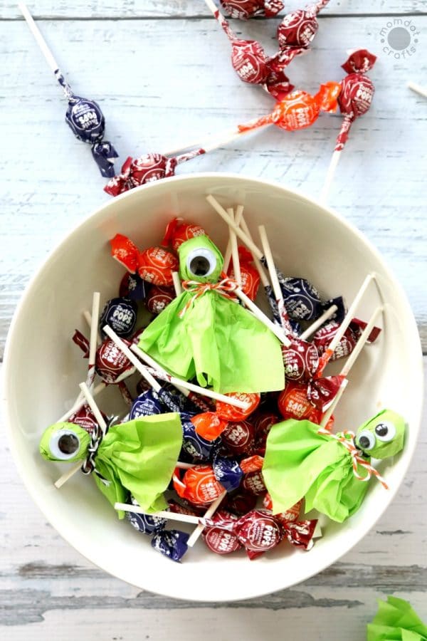 Lollipop Monsters DIY for Halloween - Momdot.com
