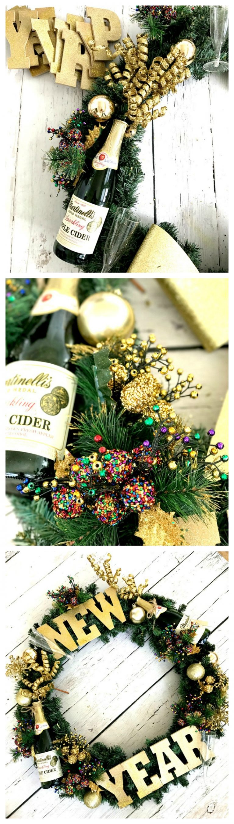 New Year's Eve Wreath DIY - Momdot.com