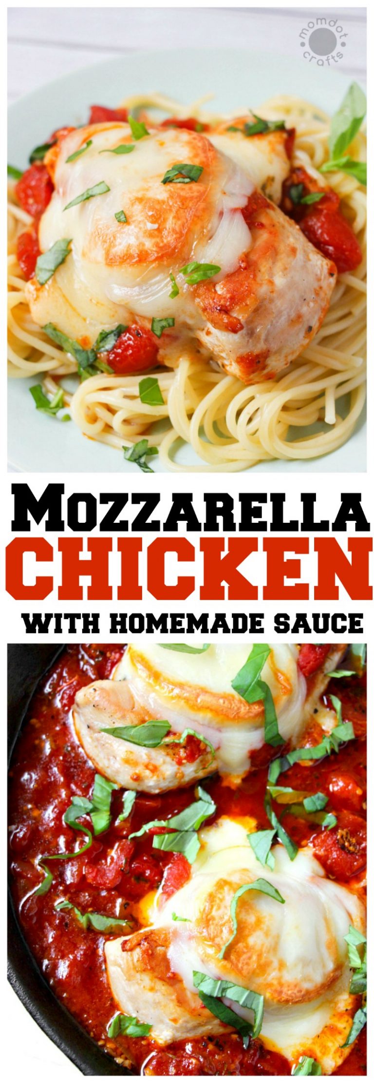 Mozzarella Chicken with Quick Homemade Sauce - Momdot.com