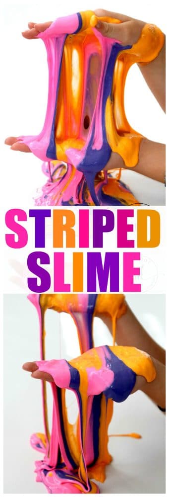 Striped Slime DIY Fluffy slime, Starch, No Borax Recipe - Momdot.com