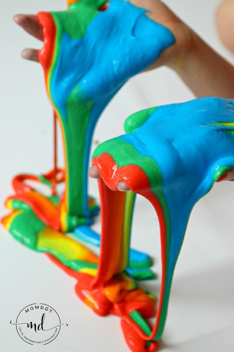 Rainbow Slime: How to make with borax - Momdot.com