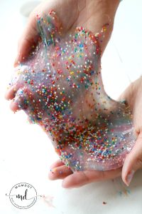 How to make Clear Slime Rainbow Explosion Recipe - Momdot.com