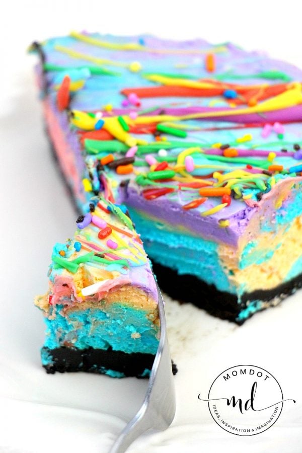No Bake Rainbow Cheesecake: Simple! - Momdot.com