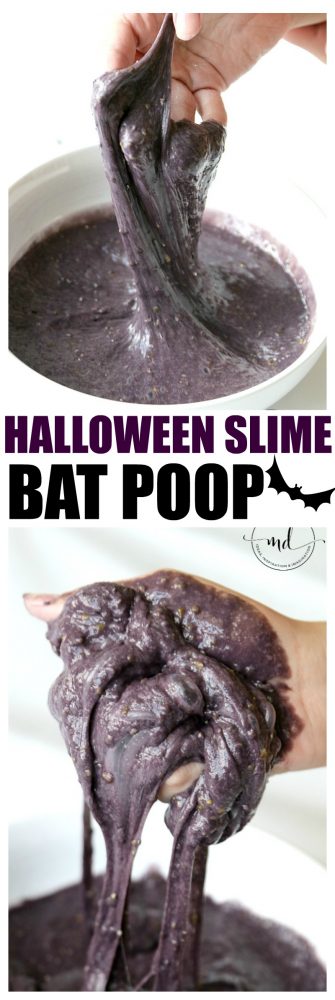 Bat Poop Slime: Halloween Slime Recipe! - Momdot.com
