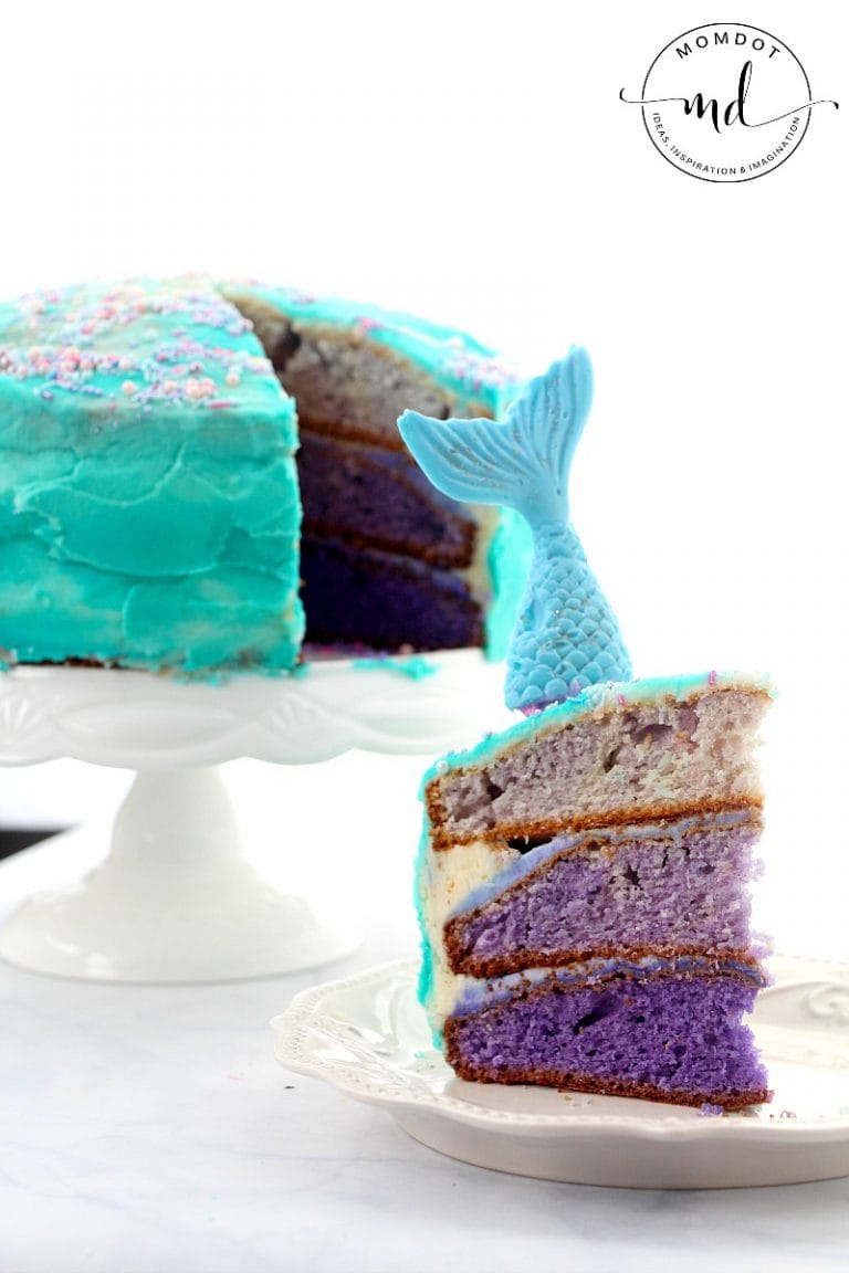 Mermaid Cake Recipe | Ombre Cake in Purple Layers - Momdot.com
