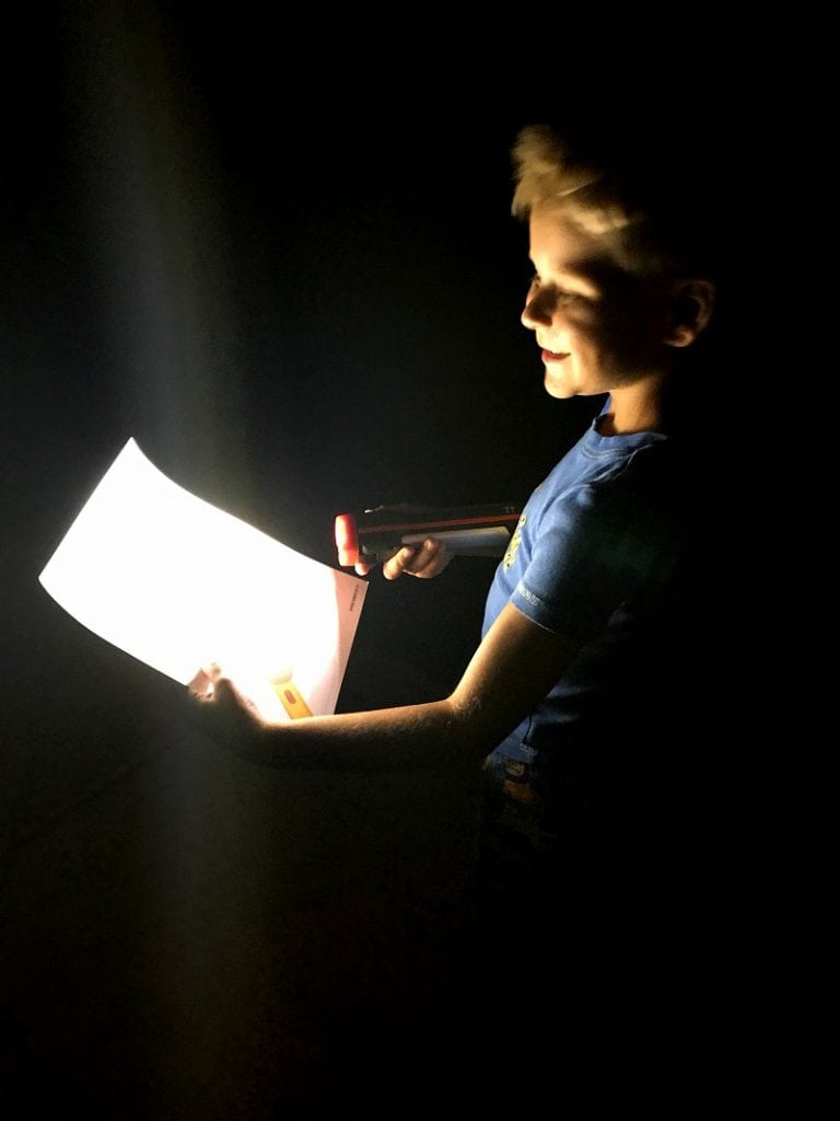 Nighttime Scavenger Hunt with Flashlight plus Free Printable - Momdot.com