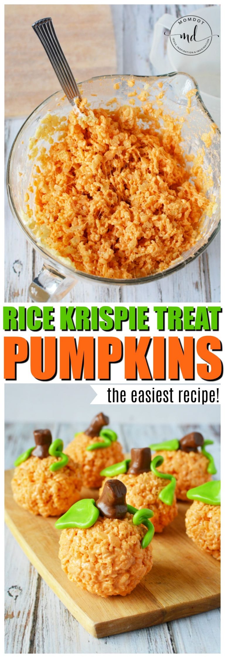 Pumpkin Rice Krispie Treats Recipe - Momdot.com