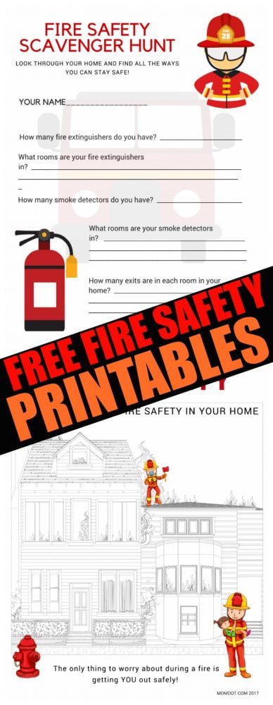 Fire Safety Scavenger Hunt Free Printable Download for Kids - Momdot.com