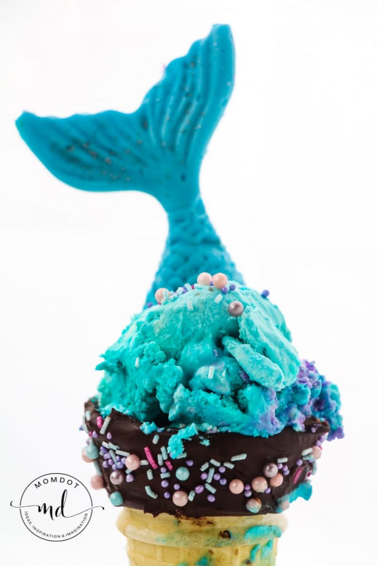 No Churn Mermaid Ice Cream - Momdot.com