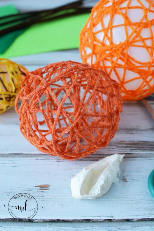 How To Make Yarn Pumpkins With Balloons - MomDot