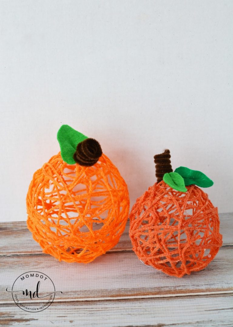 How To Make Yarn Pumpkins With Balloons - MomDot