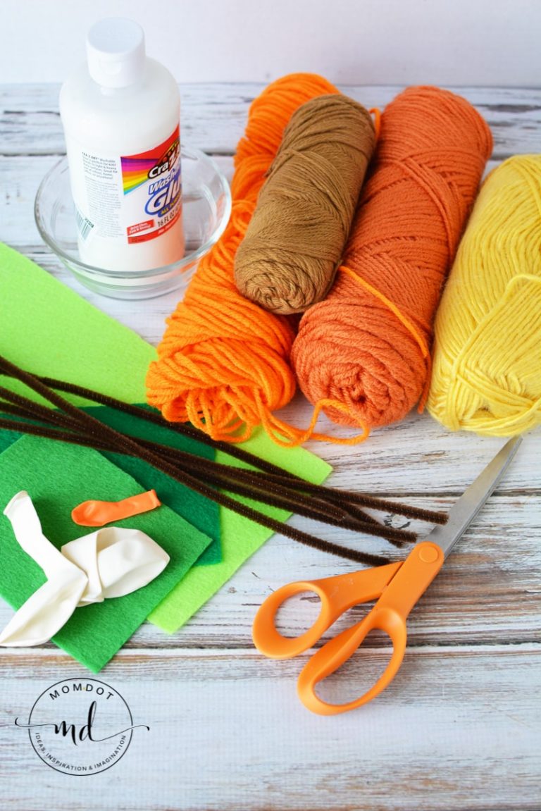 How To Make Yarn Pumpkins With Balloons - MomDot