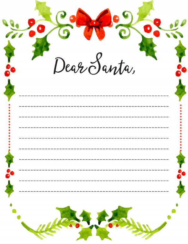 Dear Santa Fill In Letter Template - Momdot.com