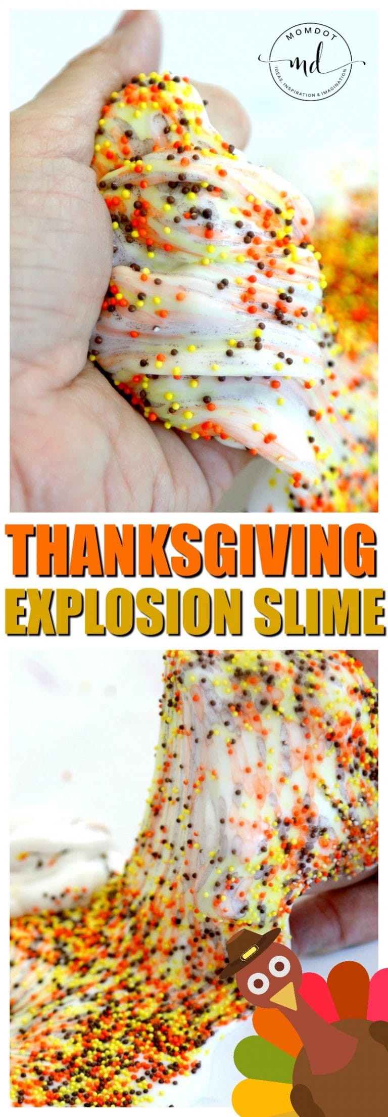 How to Make Thanksgiving Explosion Slime - Momdot.com