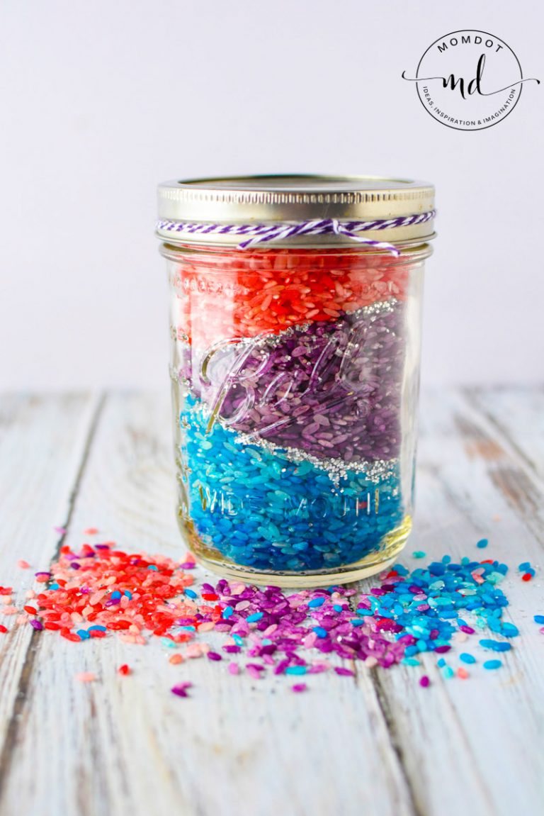 How to Dye Rice | DIY Colored Rainbow Rice - Momdot.com
